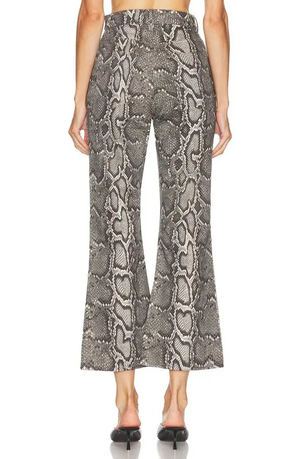 Gabriela Hearst Ezra Snake Print Flared Trousers