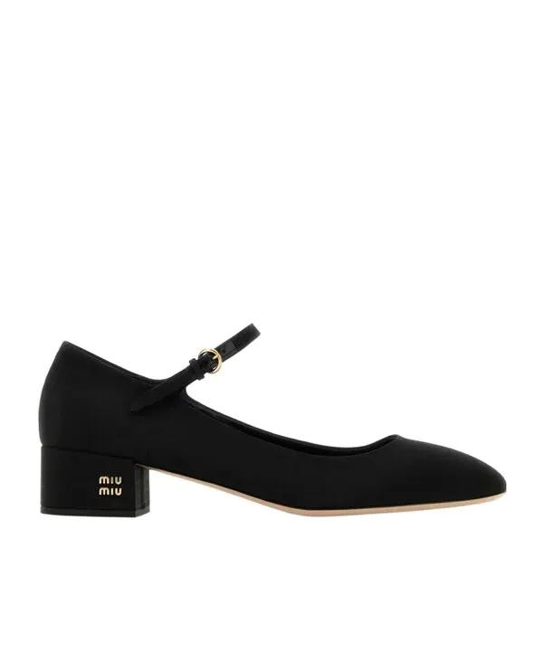 Miu Miu Round Head Mary Jane Shoes