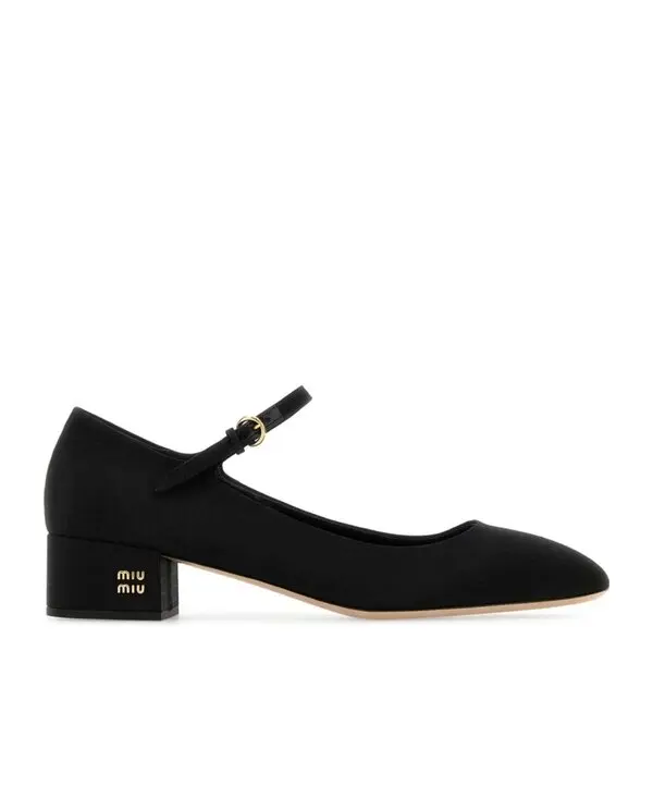 Miu Miu Round Head Mary Jane Shoes
