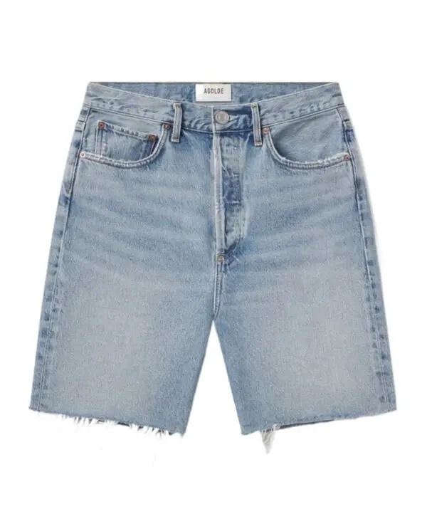 AGOLDE 90's Frayed Edge Denim Shorts