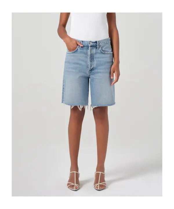 AGOLDE 90's Frayed Edge Denim Shorts