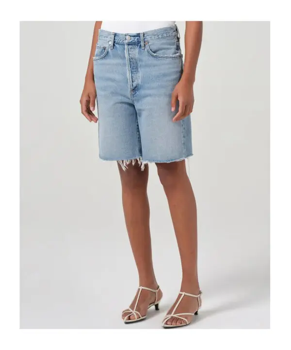 AGOLDE 90's Frayed Edge Denim Shorts