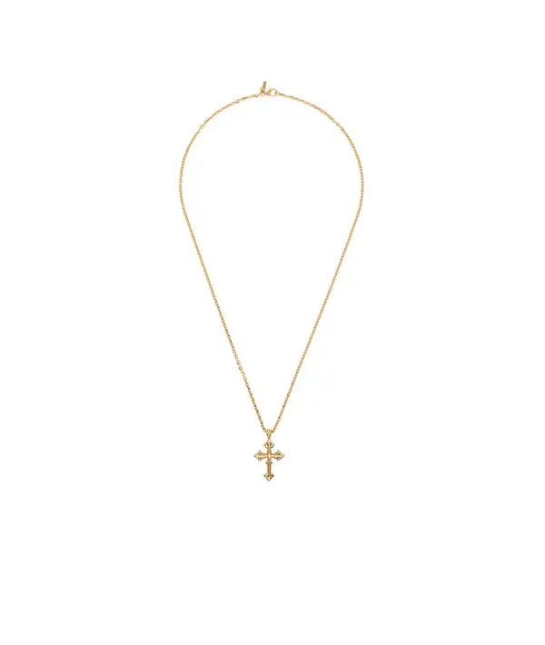 Emanuele Bicocchi Small Avelli Cross Pendant Necklace - Golden