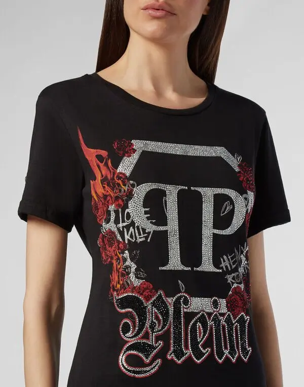 Philipp Plein Logo Embellished T-shirt Dress