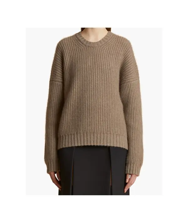 Khaite Manuela Crewneck Sweater - Barley