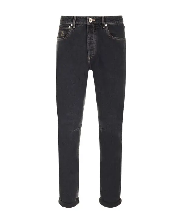 Brunello Cucinelli Slim Fit Jeans With Logo Detail