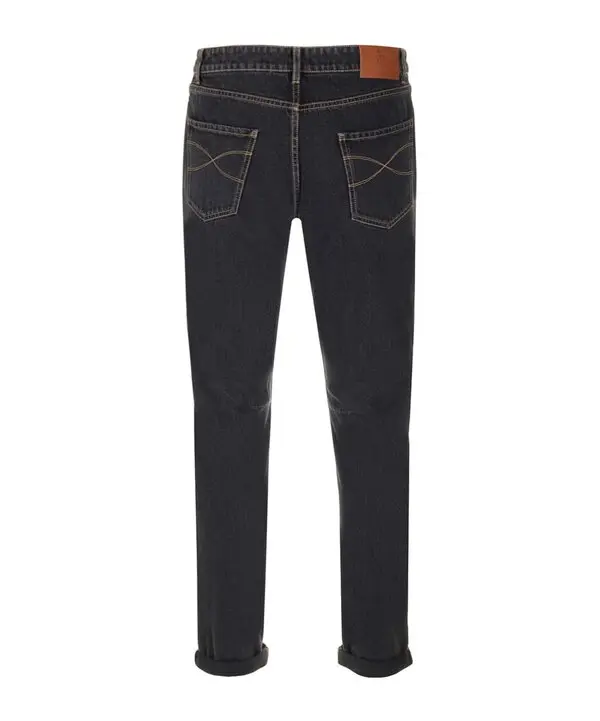 Brunello Cucinelli Slim Fit Jeans With Logo Detail