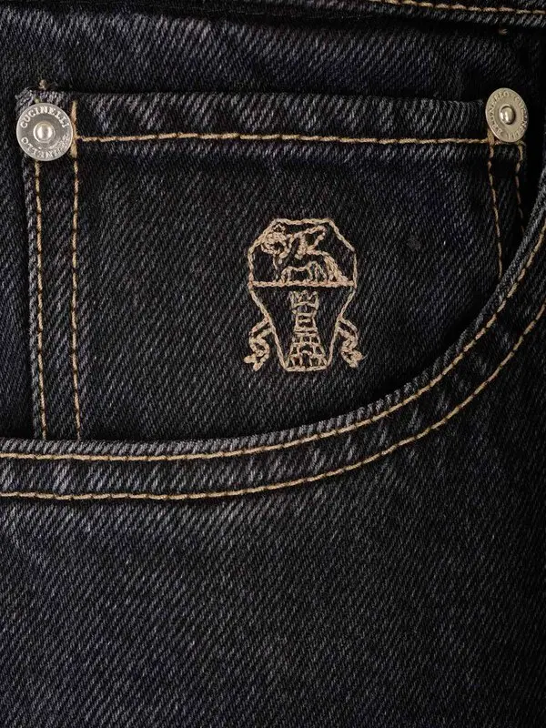 Brunello Cucinelli Slim Fit Jeans With Logo Detail