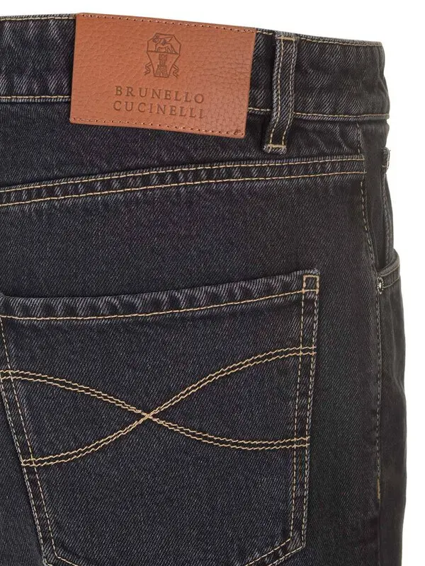 Brunello Cucinelli Slim Fit Jeans With Logo Detail
