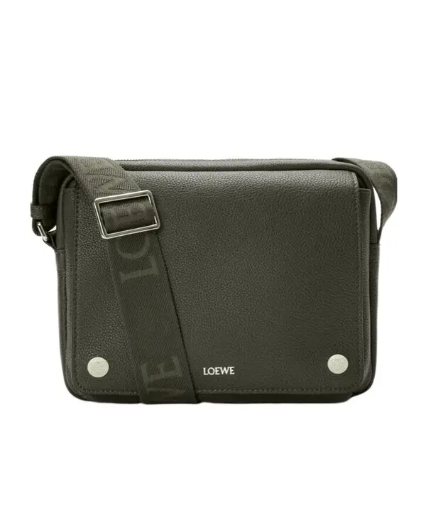 Loewe Logo Printed Xs Messenger Bag - Deep Khaki Green