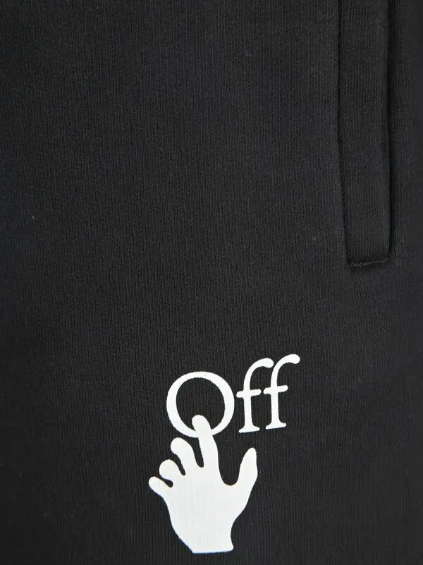 Off-White 90's Logo Print Track Shorts - Black