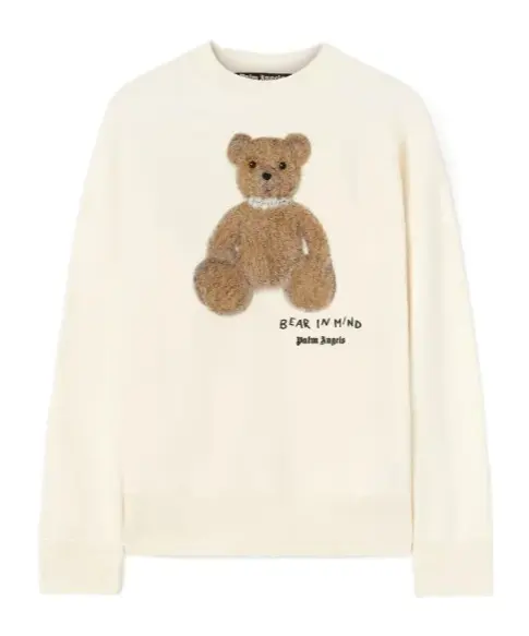 Palm Angels Bear In Mind Drop Shoulder Sweatshirt - White