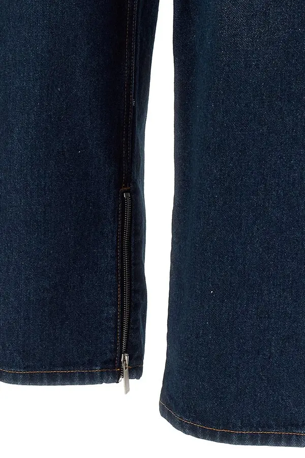 Off-White Mid-rise Jeans With Zip Detail - Black