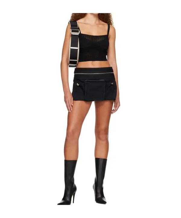 DION LEE Serpent Knitted Bralette Crop Top