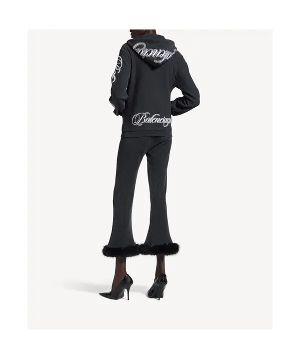 Balenciaga Cursive Zip-up Hoodie