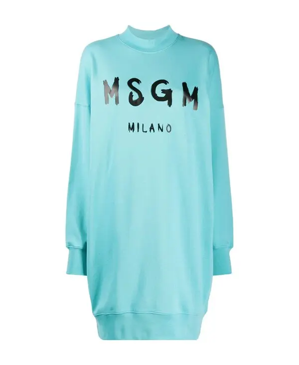 MSGM Logo Details Sweater Dress