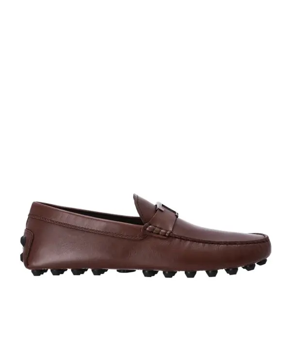 TOD'S T Timeless Logo-plaque Slip-on Loafers - Black
