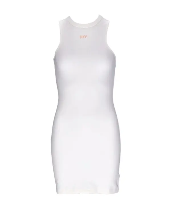 Off-White Sleek Rowing Crewnek Sleeveless Mini Dress - White
