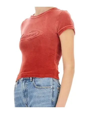 Alexander Wang Logo Detailed Crewneck T-shirt - Red
