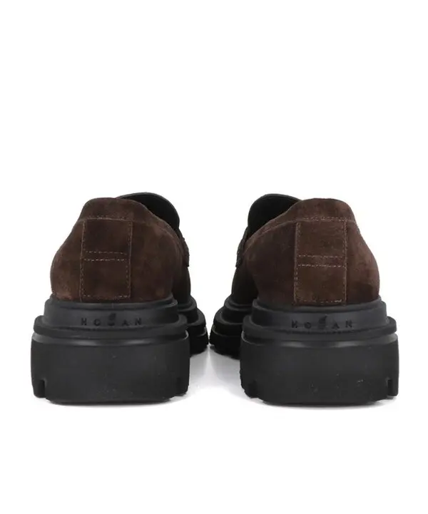 Hogan Slip-on Loafers With Embossed Detail - Black