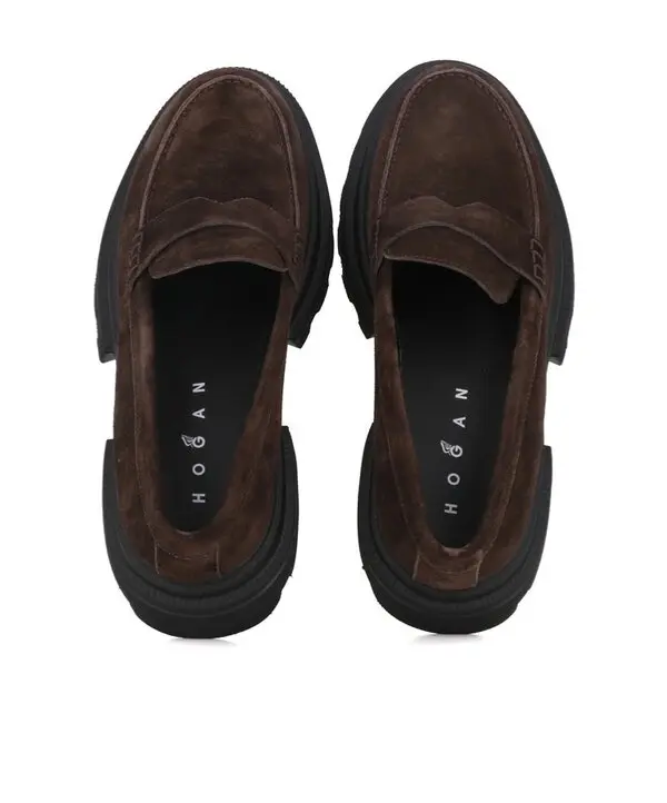 Hogan Slip-on Loafers With Embossed Detail - Black
