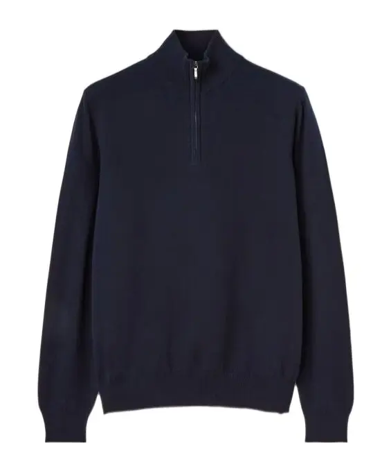 Loro Piana High-neck Knitted Jumper With Zip Detail - Black