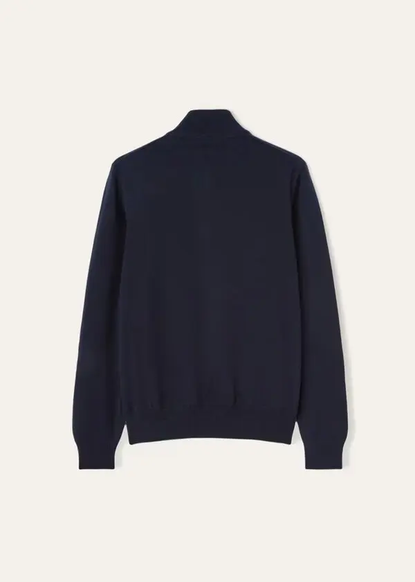 Loro Piana High-neck Knitted Jumper With Zip Detail - Black
