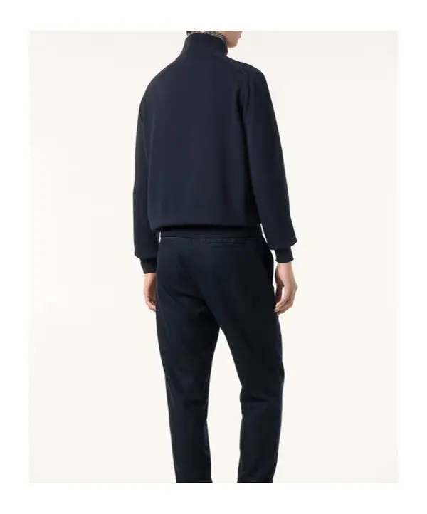 Loro Piana High-neck Knitted Jumper With Zip Detail - Black