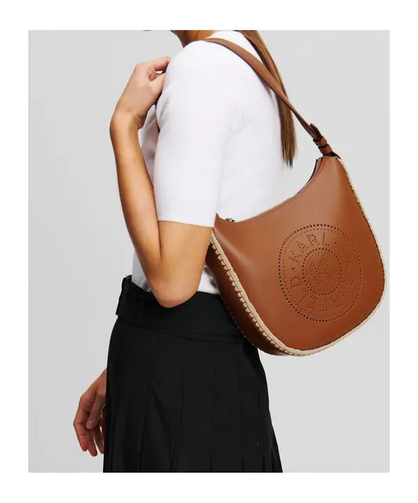 Karl Lagerfeld Perforated Logo Shoulder Bag