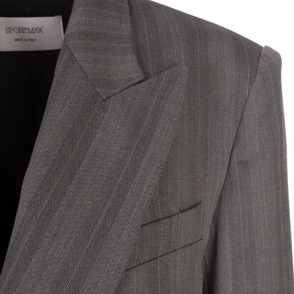 Sportmax Striped Double-breasted Jacket