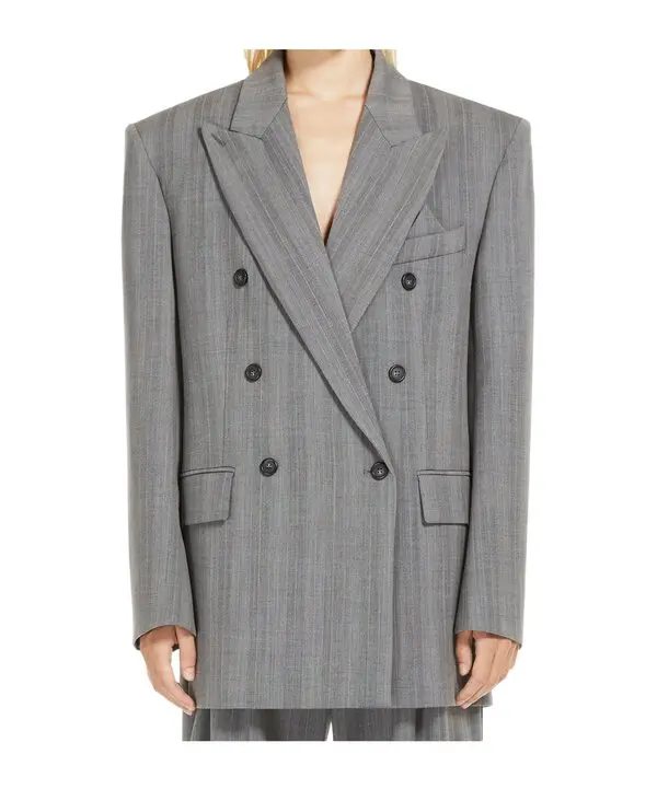 Sportmax Striped Double-breasted Jacket
