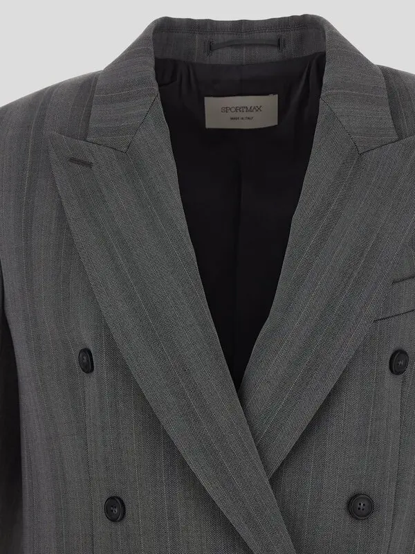 Sportmax Striped Double-breasted Jacket