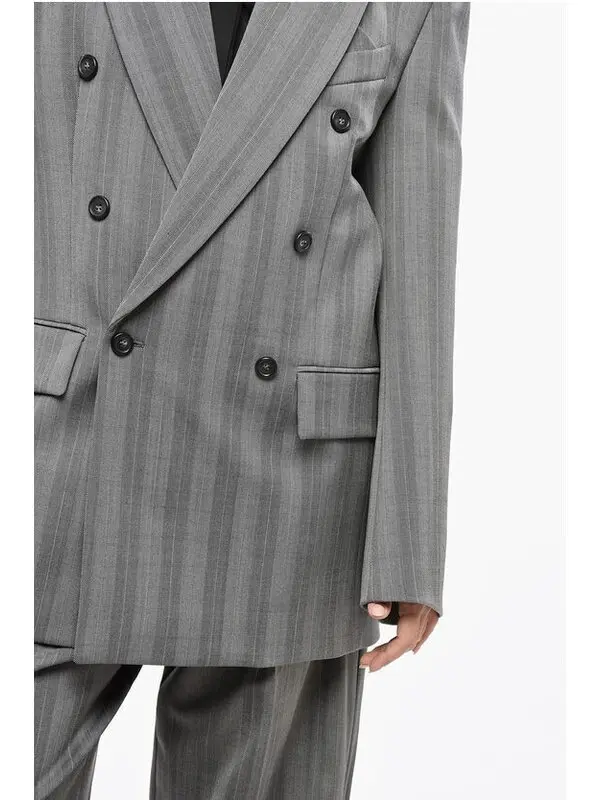 Sportmax Striped Double-breasted Jacket