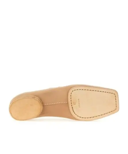 UMA WANG Square-toed Ballet Flats With Criss-cross Straps - Nude