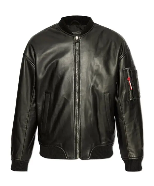 Dsquared2 Zip-up Leather Bomber Jacket