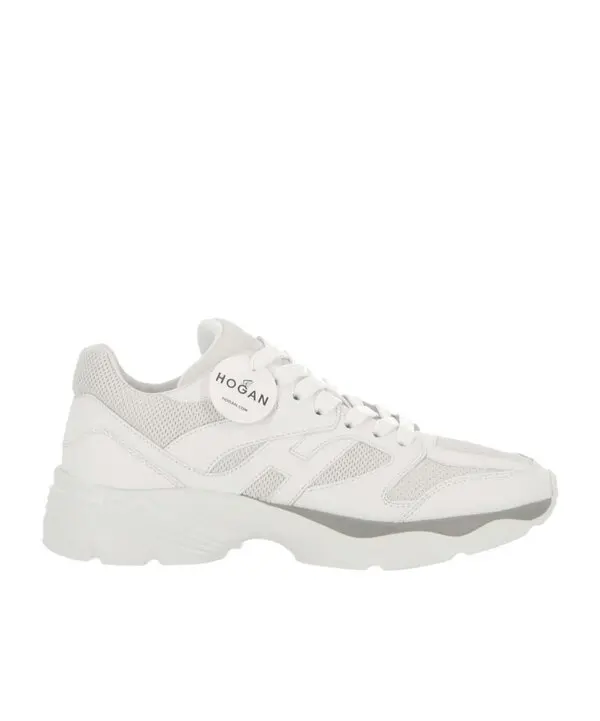 Hogan Paneled Lace-up Sneakers - White