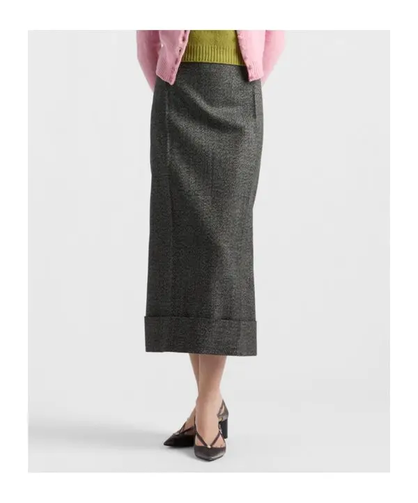 Prada High-rise A-line Maxi Skirt