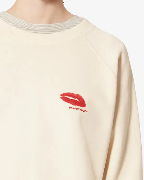 Isabel Marant Étoile Embroidered Logo Sweatshirt - Ecru