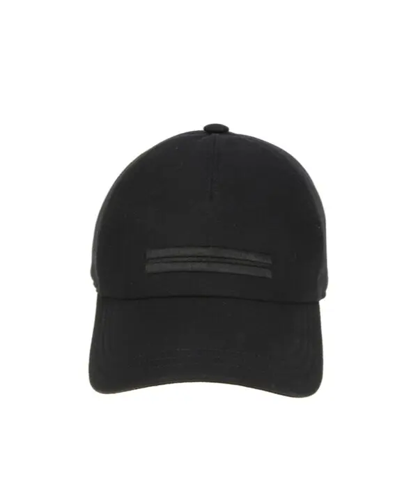 Zegna Logo Embroidered Baseball Cap - Black