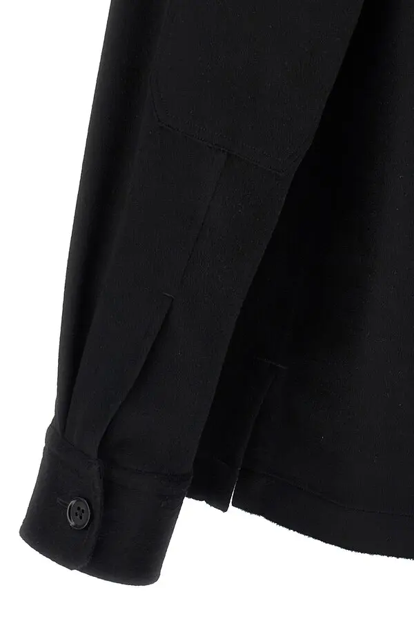 Zegna Cashmere Pocket-detail Overshirt - Black