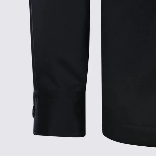 Zegna Cashmere Pocket-detail Overshirt - Black