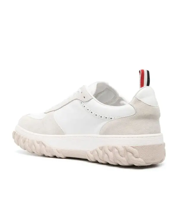 Thom Browne Panelled Lace-up Low-top Sneakers - White