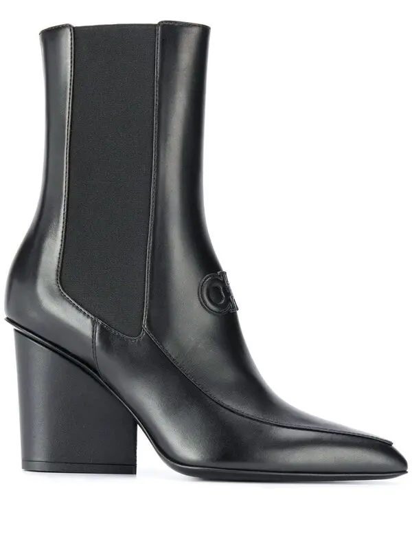 FERRAGAMO Leather Ankle Boots