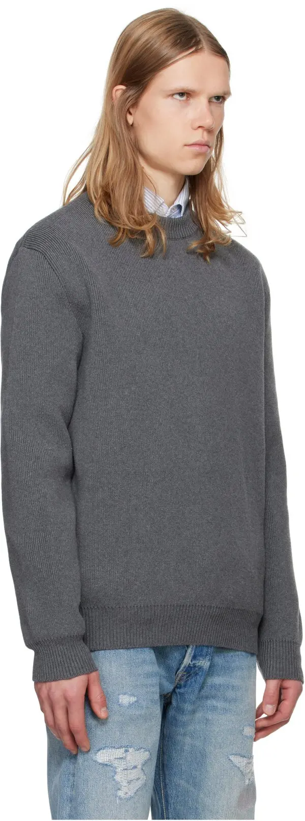 GOLDEN GOOSE Logo Patch Knitted Jumper