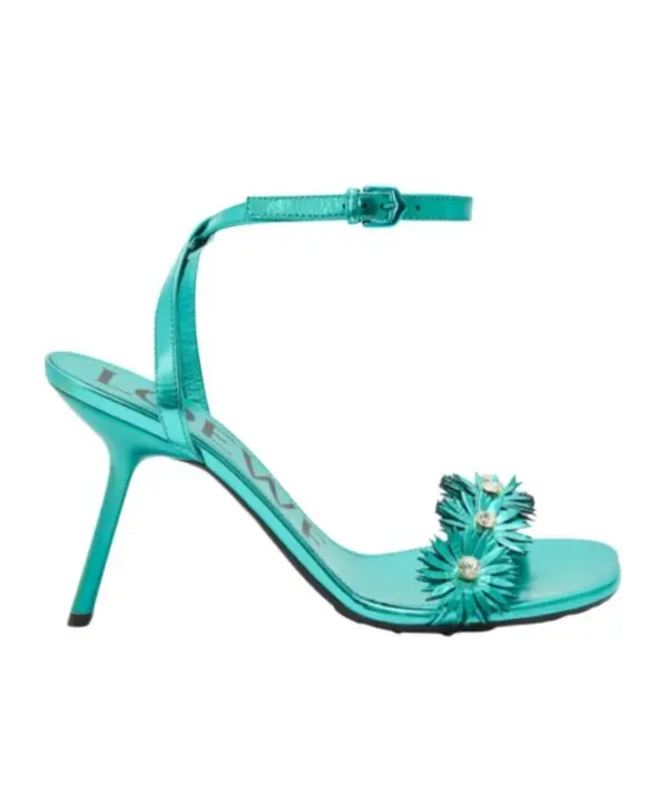 Loewe Petal Flower Sandals - Turquoise