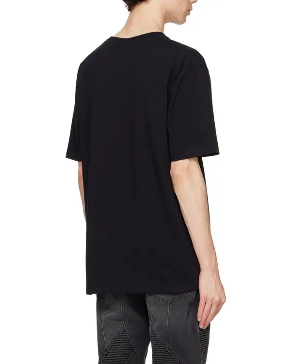 Balmain Vintage Logo Embroidered T-shirt - Black