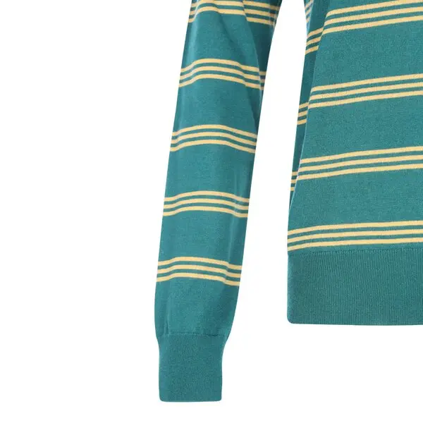 Miu Miu Striped Logo Embroidered Jumper