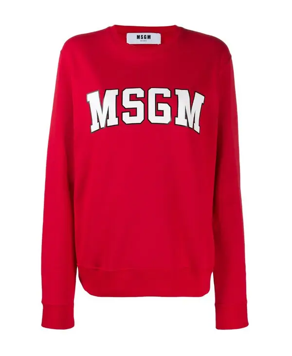 MSGM Round Neck Sweatshirt - Red