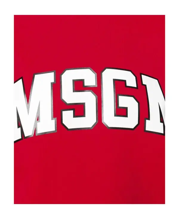 MSGM Round Neck Sweatshirt - Red