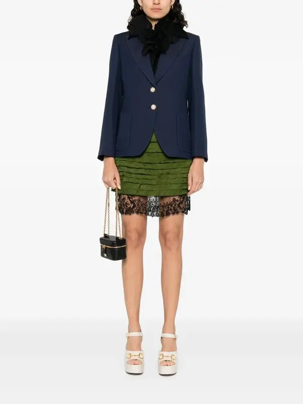 Valentino Garavani Single-breasted Blazer With Patch Pockets - Black
